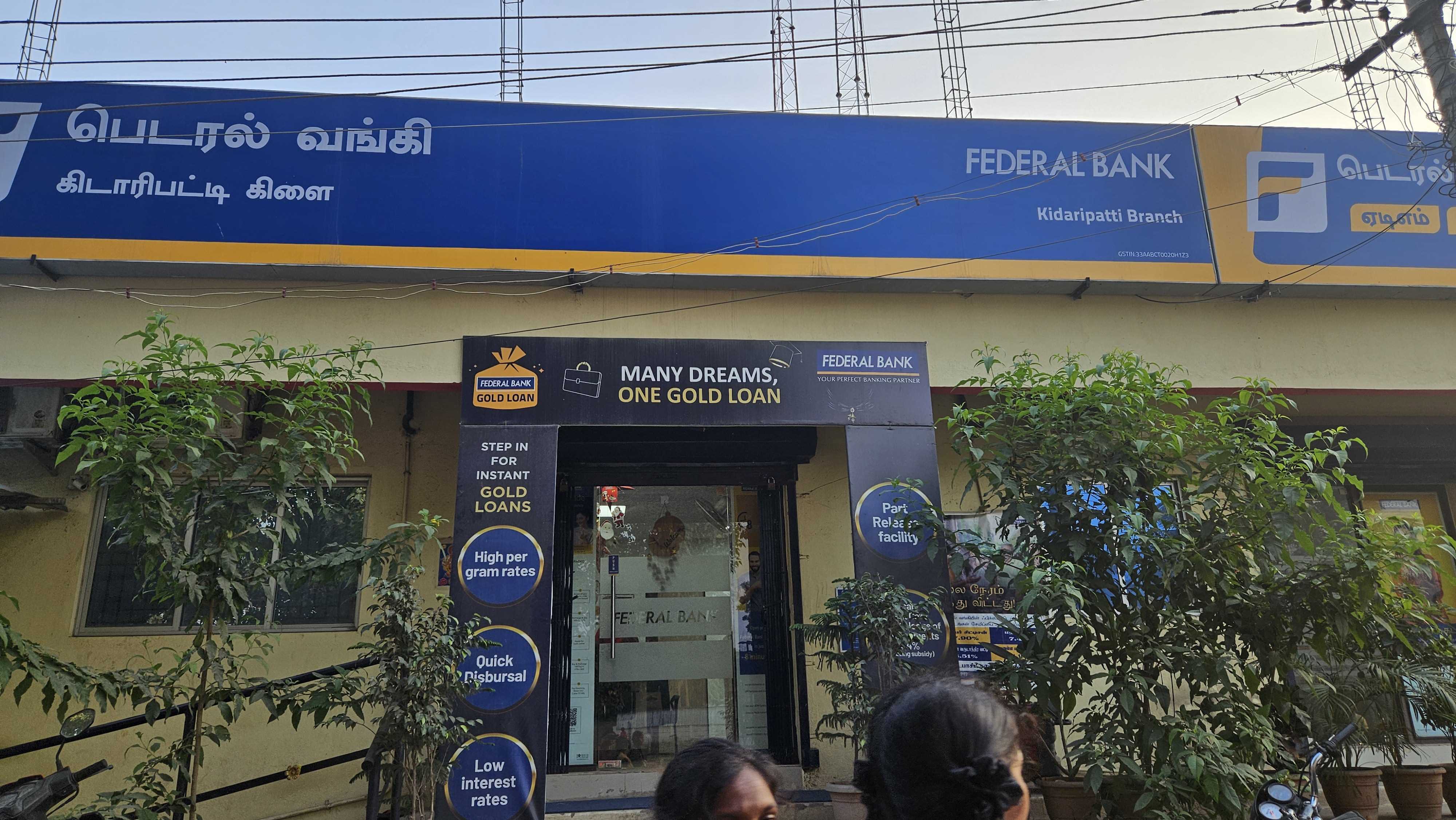Federal Bank in Kidaripatti, Madurai, Tamil Nadu | Official Branches/ATMs