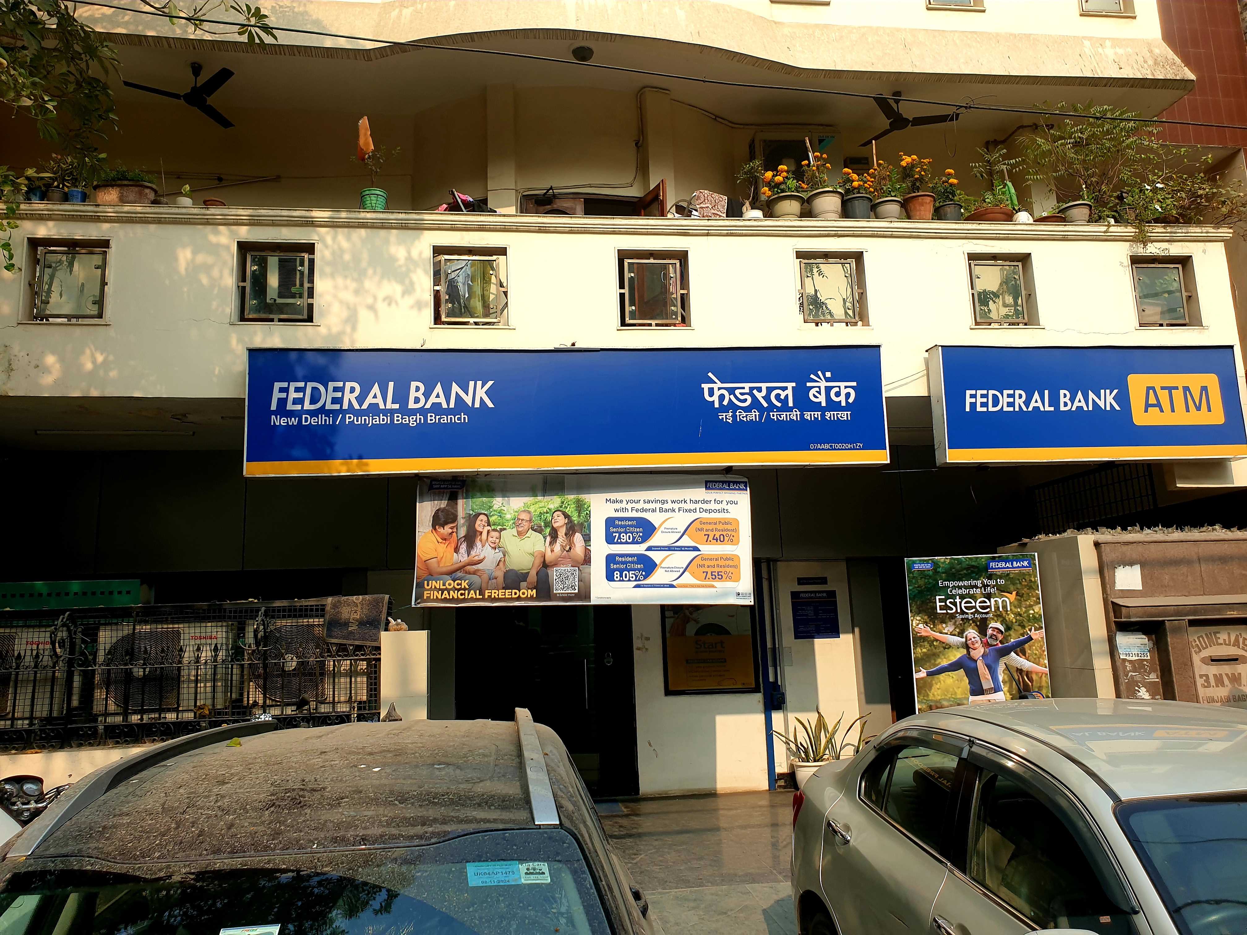 Federal Bank in Punjabi Bagh, West Delhi, Delhi | Official Branches/ATMs