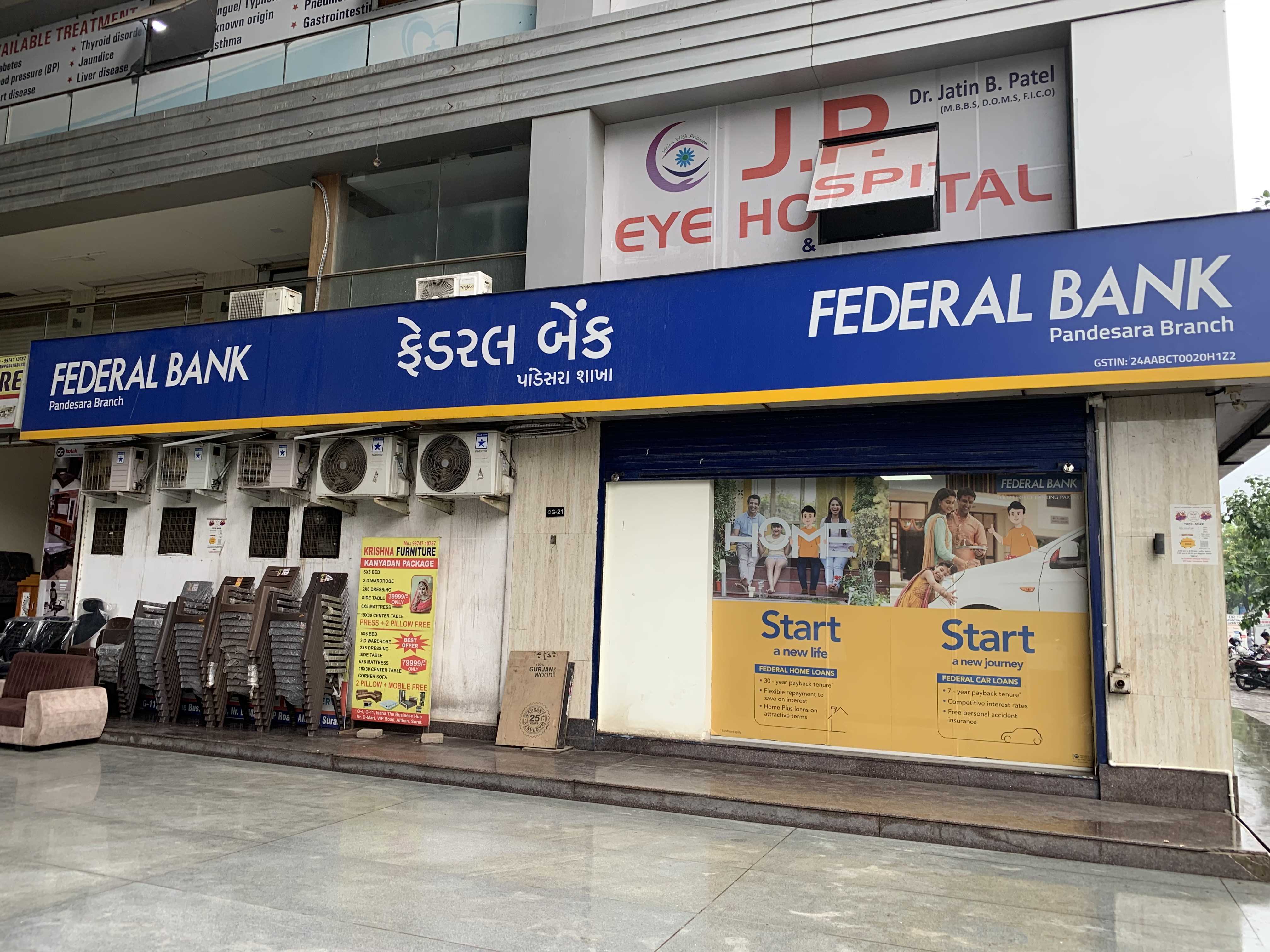 Federal Bank in Pandesara, Surat, Gujarat | Official Branches/ATMs